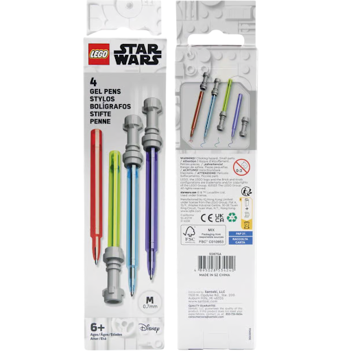 LEGO® Star Wars™ Lightsaber Gel Pen 4 Pack 52875 (Set of 4!) — Moore's ...